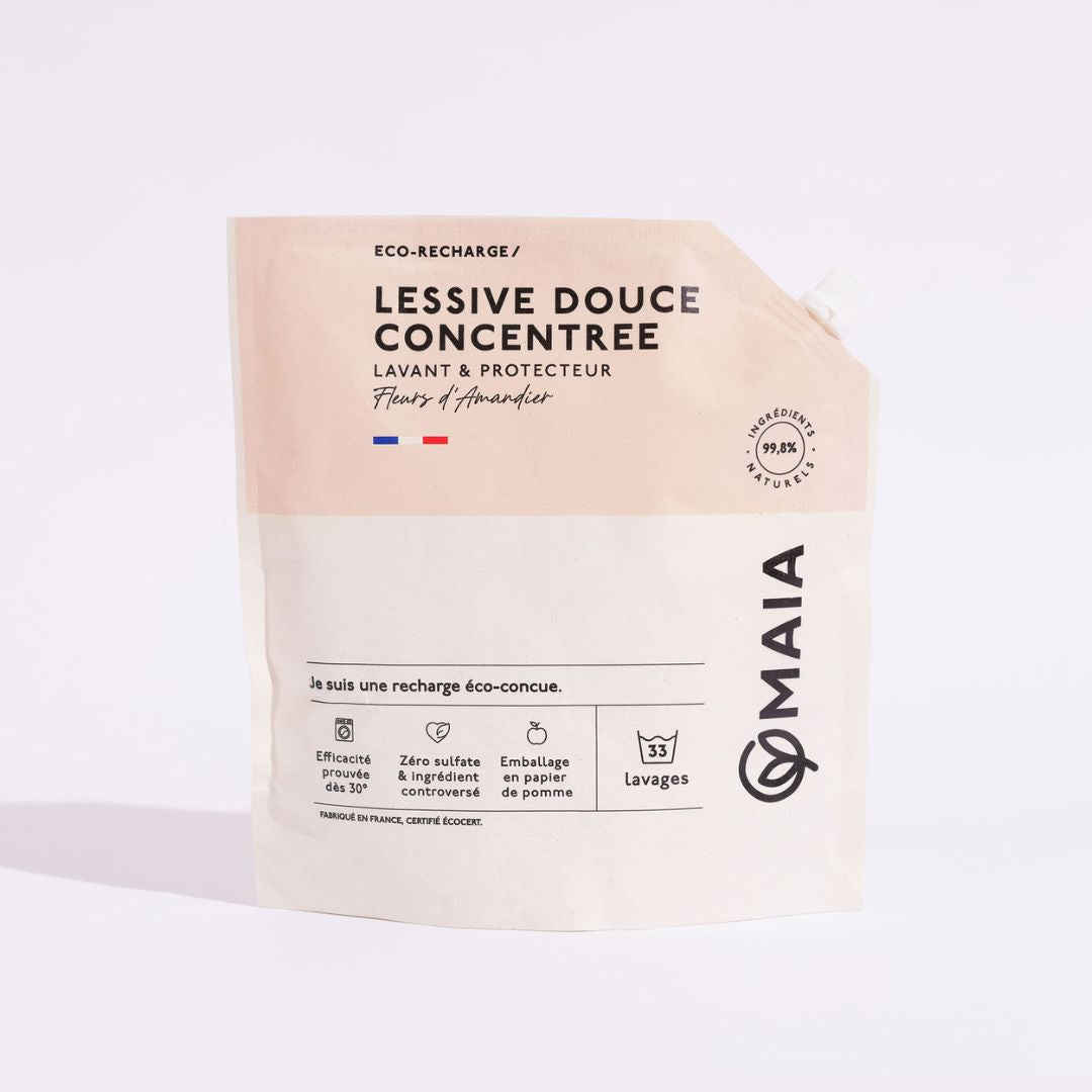 Eco-Recharge Lessive Liquide Ecologique Fleurs d'amandier – Maia