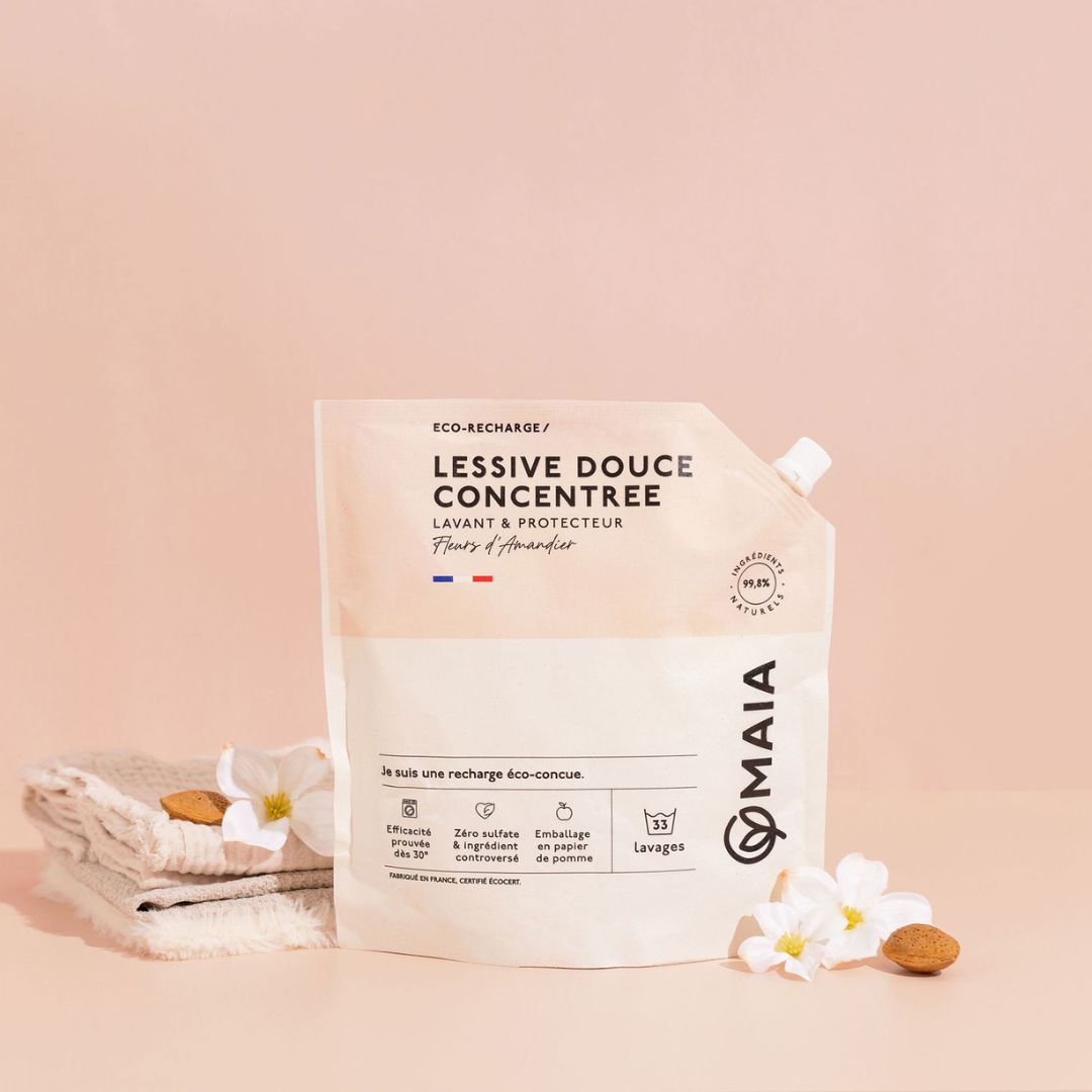 Eco-Recharge Lessive Liquide Ecologique Fleurs d'amandier – Maia